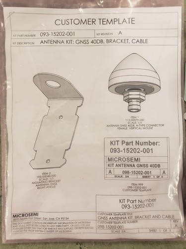 Microsemi 093-15202-001 40dBi Outdoor Pole-Mount GLONASS, GPS, SBAS ...