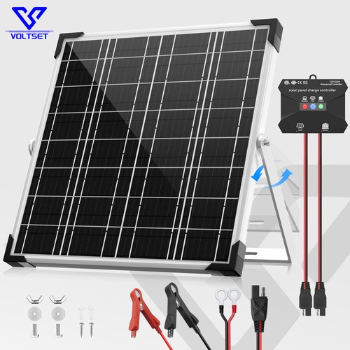 Solar Battery Trickle Charger 20W 12V Solar Panel Maintainer for Car ...