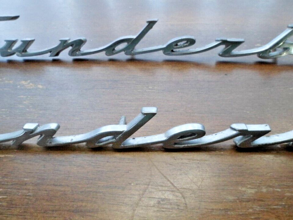 Ford Thunderbird Script Thunderbird Fender Emblem Pair | eBay