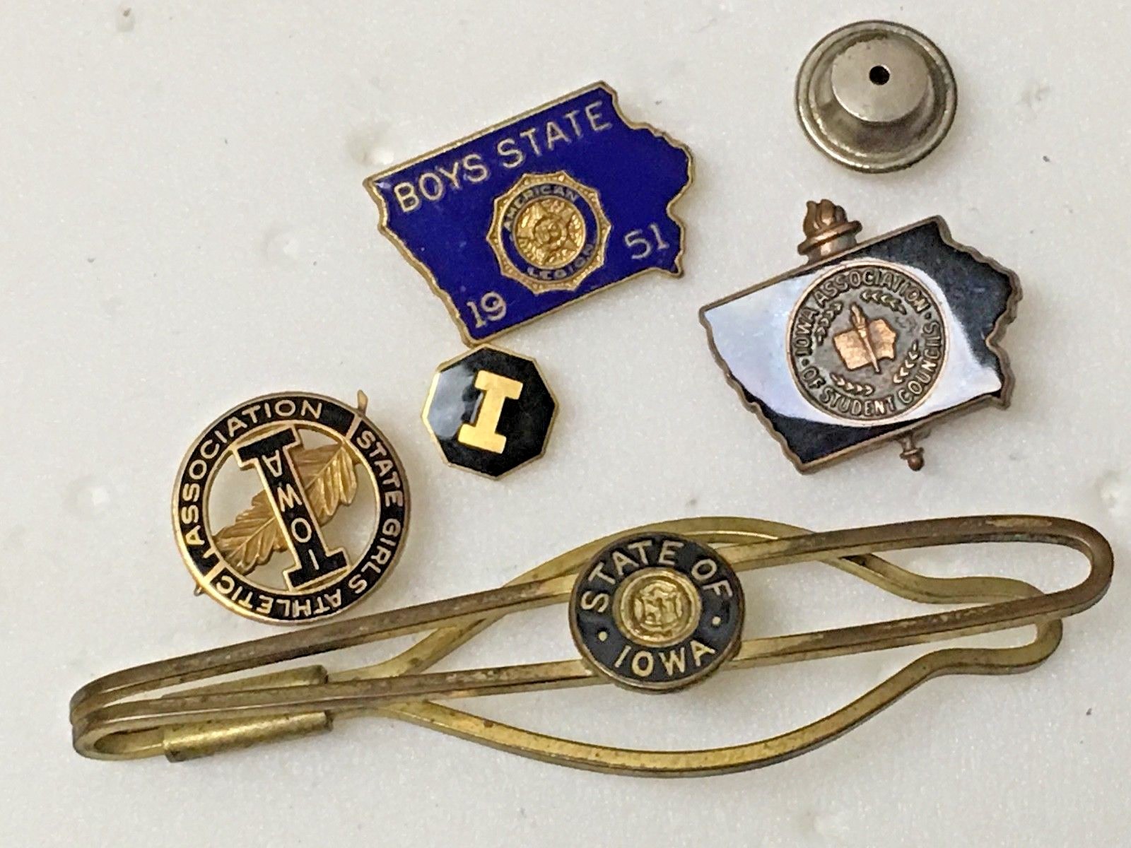 Vintage Iowa Pins lot of 4 with Tie Bar | eBay