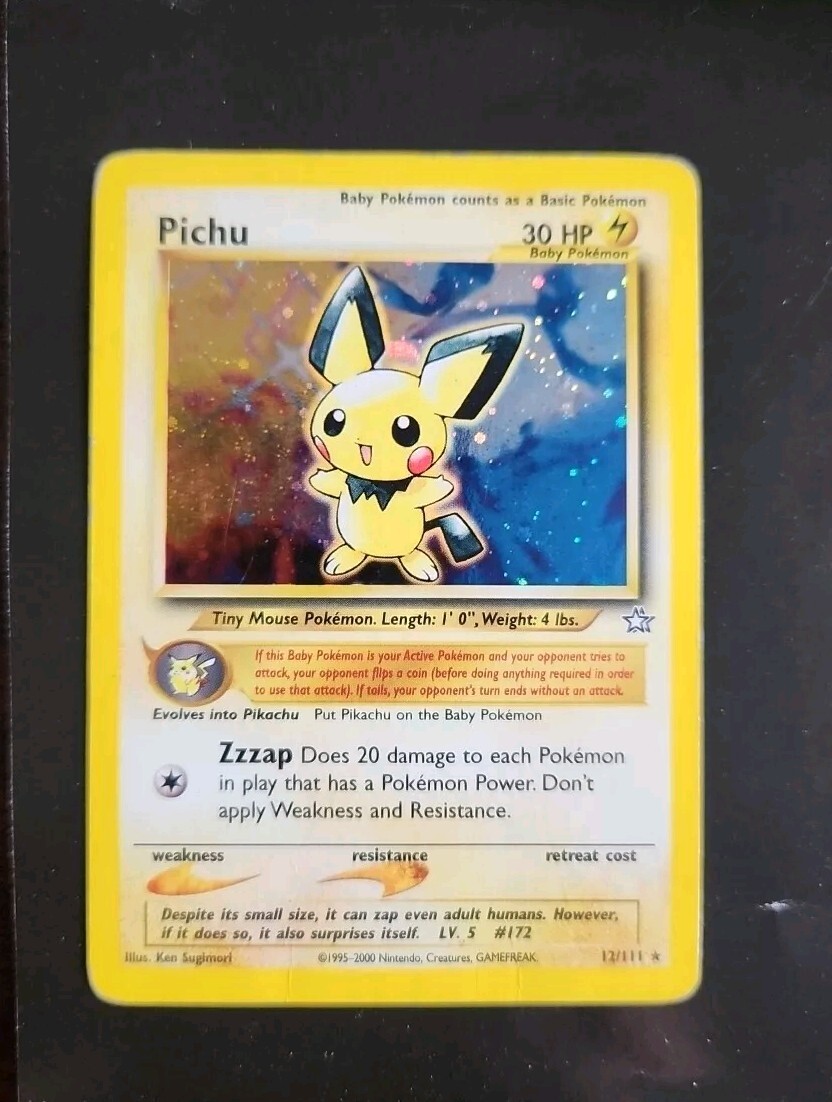 Pichu Neo Genesis 12/111 HOLO Pokemon TCG Card W Sleeve | eBay