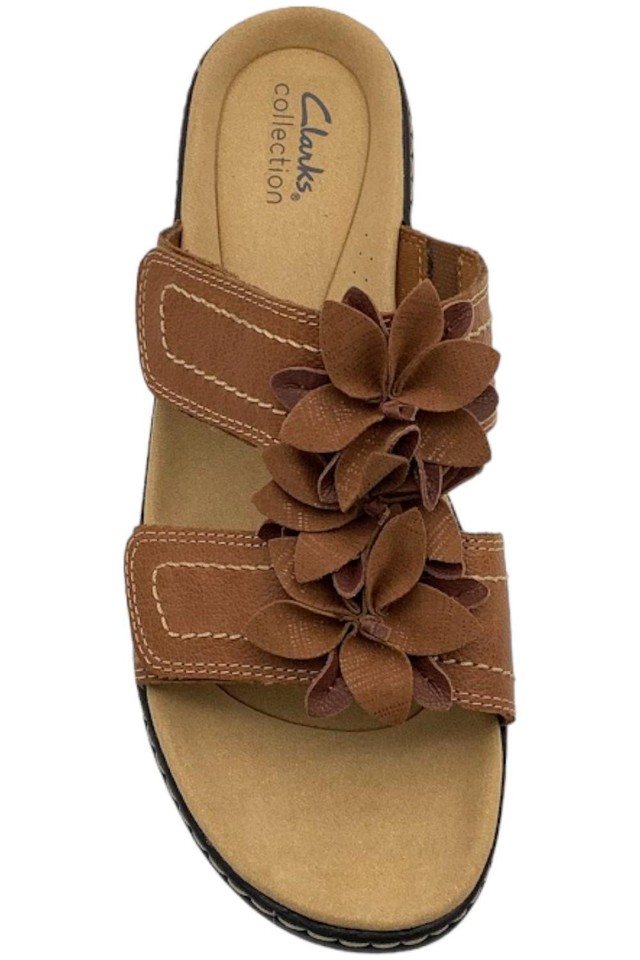 Clarks Collection Merliah Raelyn Leather Wedge Sandal Brown | eBay