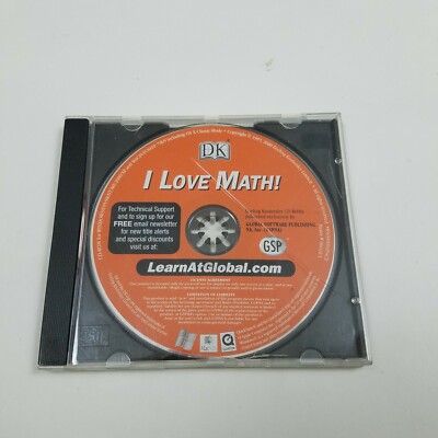 I Love Math! PC Video Game Study Aide Ages 7-11 WIN 2000 MAC DK ...