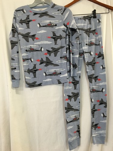 New Carter's Boys Planes Pajama set Snug Fit Blue Gray many sizes | eBay