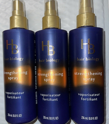 Lot of 3 HB Hair Biology Strengthening Treatment Spray - 8 fl oz Each ...