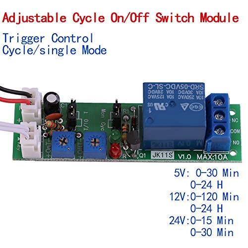 Adjustable Cycle Timer Delay Module Dc 5v 12v 24v On/off Switch Relay Module For | eBay