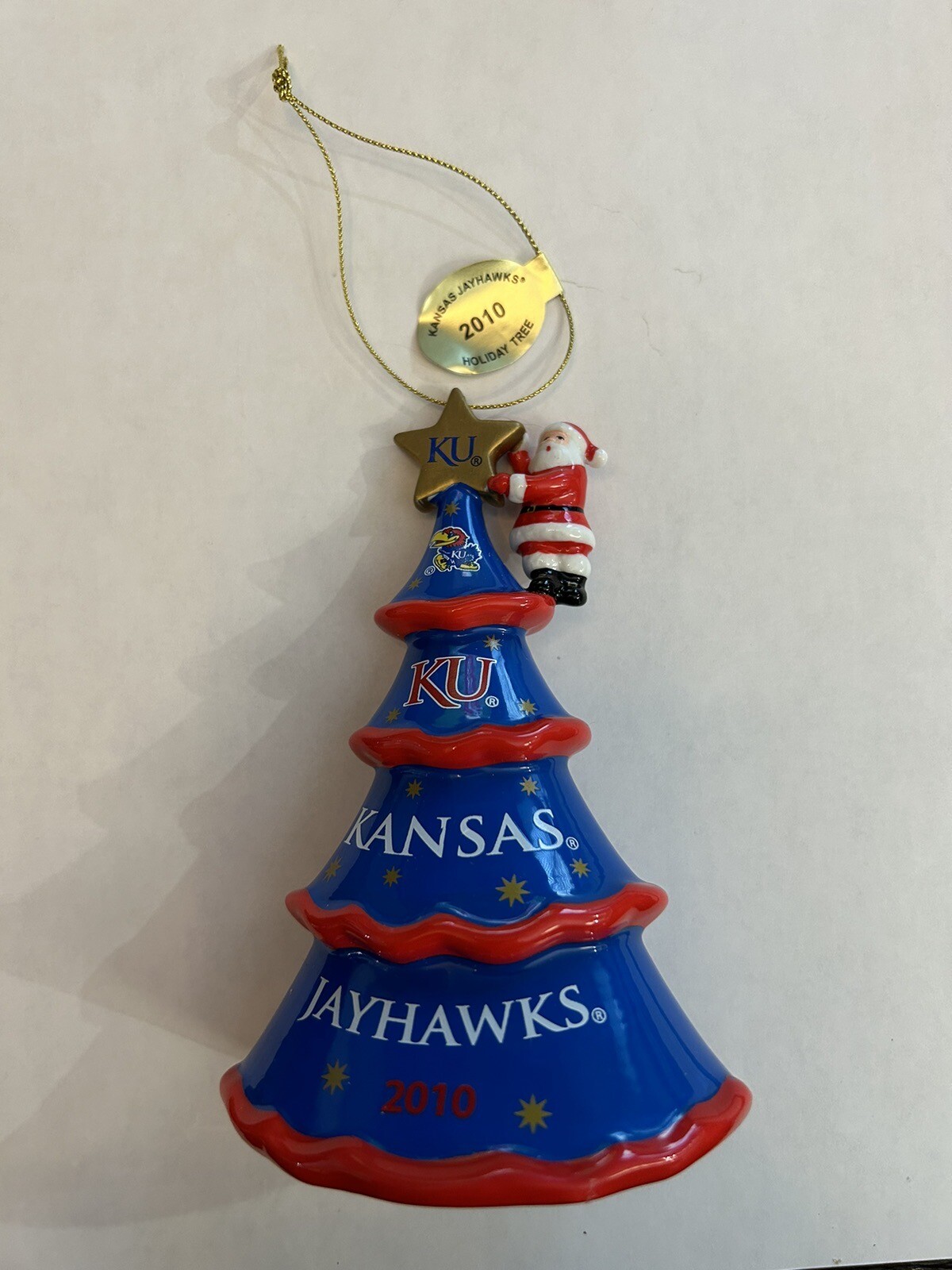 RARE Kansas Jayhawks 2010 Danbury Mint Holiday Tree Christmas Ornament ...