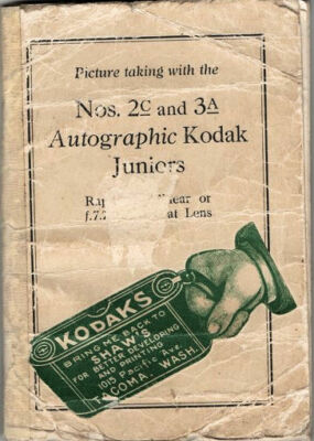 1921 Kodaks Autographic Kodak Juniors Nos. 2C and 3A Instruction Book ...