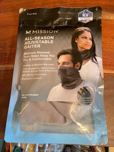 Mission All Season Adjustable Gaiter Face Mask Neck Covering in ...