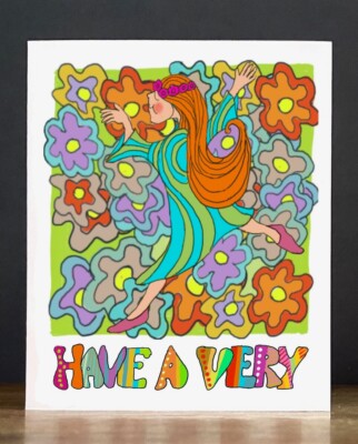 Birthday Card: Hippie Happy Birthday | eBay