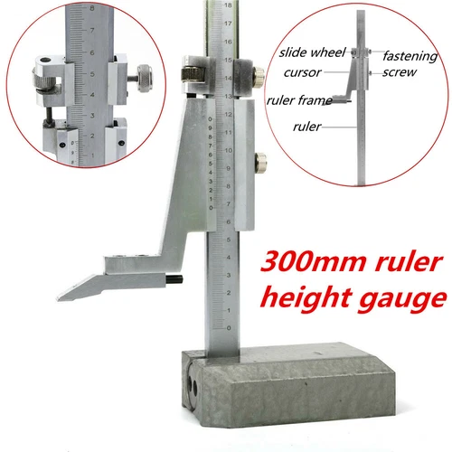 Height Gauge Scriber Vernier Caliper 300mm Metric Altitude Ruler ...