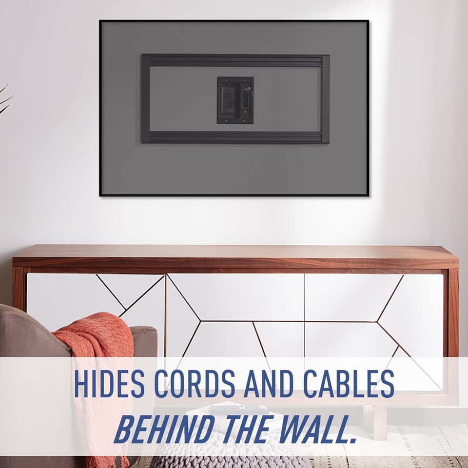 Onq Wall Cable Concealer Kit Flat Panel Tv Connection Kit With Cable ...