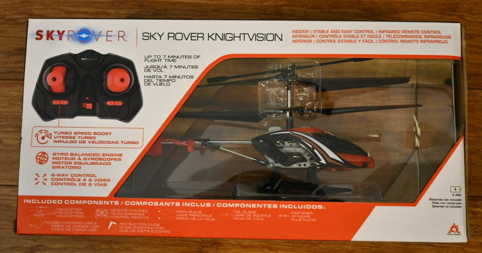 SkyRover Sky Rover KnightVision R/C Remote Control Indoor Helicopter ...