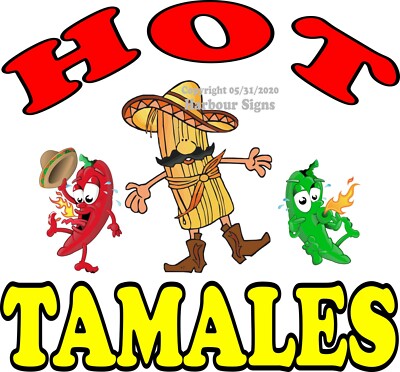 Hot Tamales DECAL (CHOOSE YOUR SIZE) Mexican Food Truck Concession ...