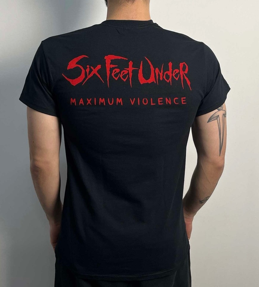 Six Feet Under - Maximum Violence (Gildan) T-Shirt Black cannibal ...