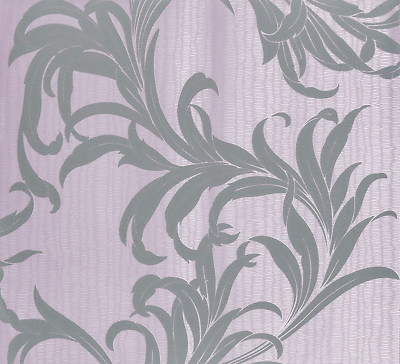 Leaf Design Flock Effect Embossed Wallpaper 10m roll | eBay UK