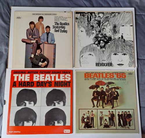 HIGH GRADE Beatles 4 LP Lot: Hard Day's Night, '65, Revolver ...