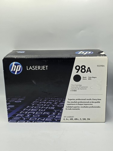 NEW HP Genuine 98A Black Toner Cartridge 92298A OEM Sealed for LaserJet ...