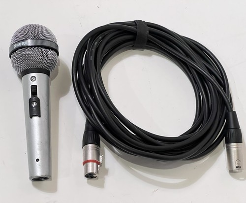 Vintage Shure 586SB Dynamic Vocal Microphone w/XLR cable 1970s - Silver ...