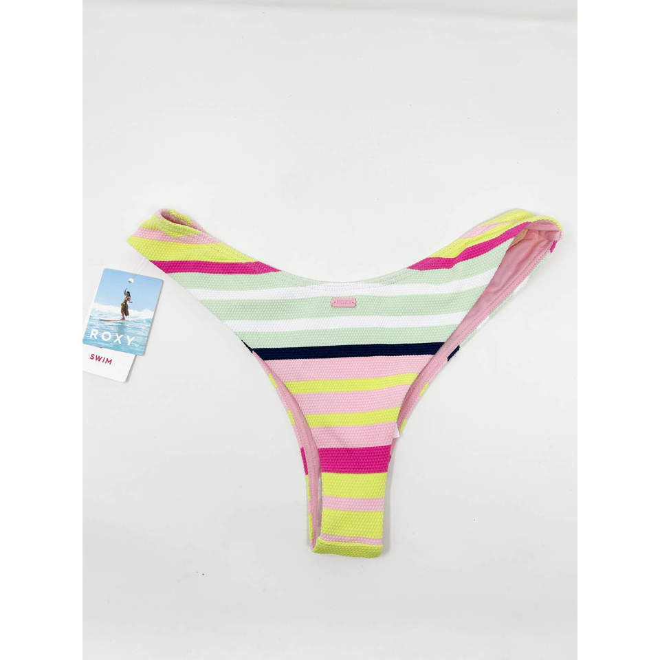 Roxy Stripe Soul Cheeky Bikini Bottoms, Rainbow Stripes, NWT Large ...