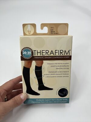 Therafirm Men's Trouser Socks - 20-30mmHg Moderate Compression Dress ...