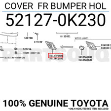 Toyota Genuine OEM 52127-0k350 Cover FR Bumper Hol 521270K350 for sale ...