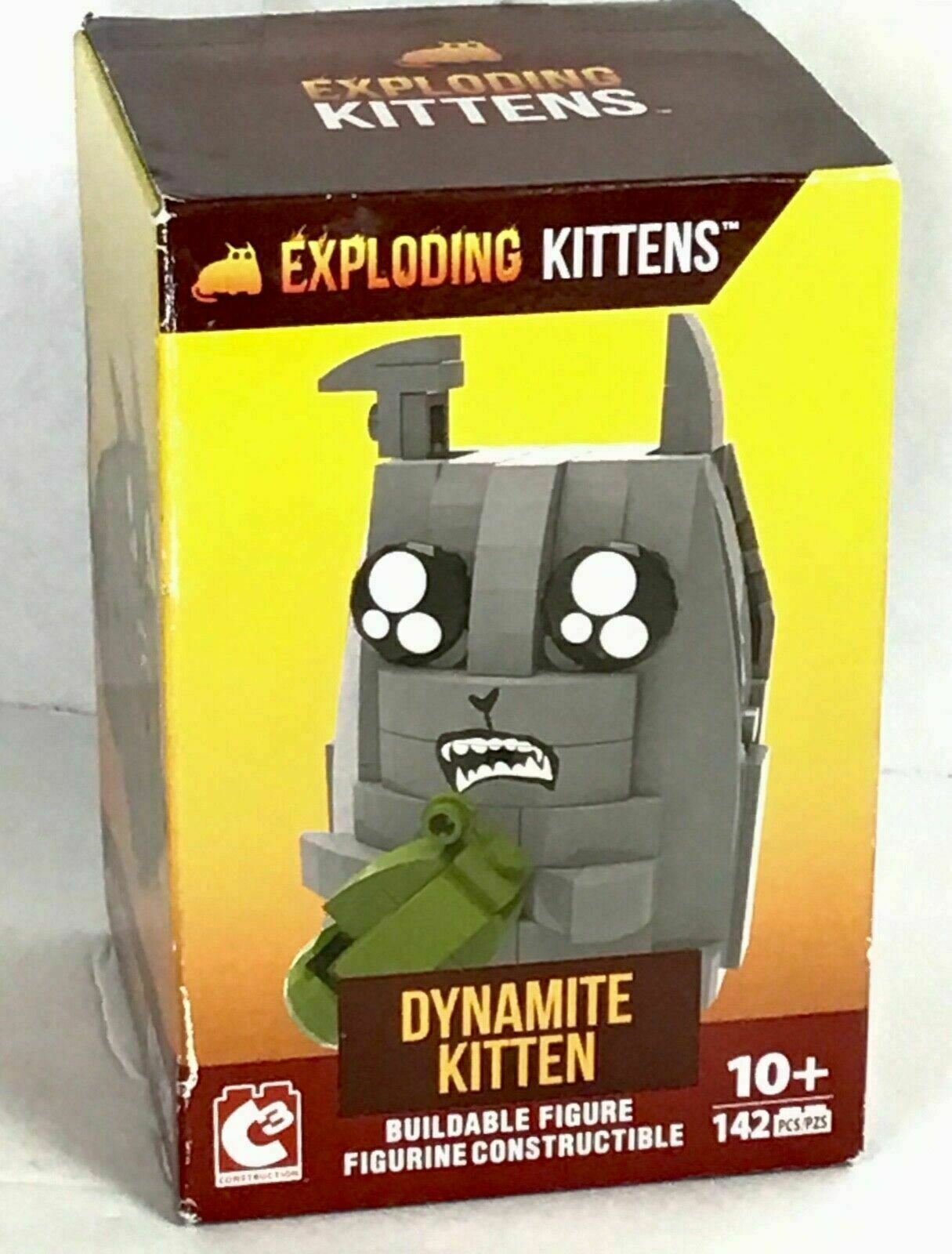 Exploding Kittens / Building Blocks Brick Head Toy Cat Grenade Dynamite ...