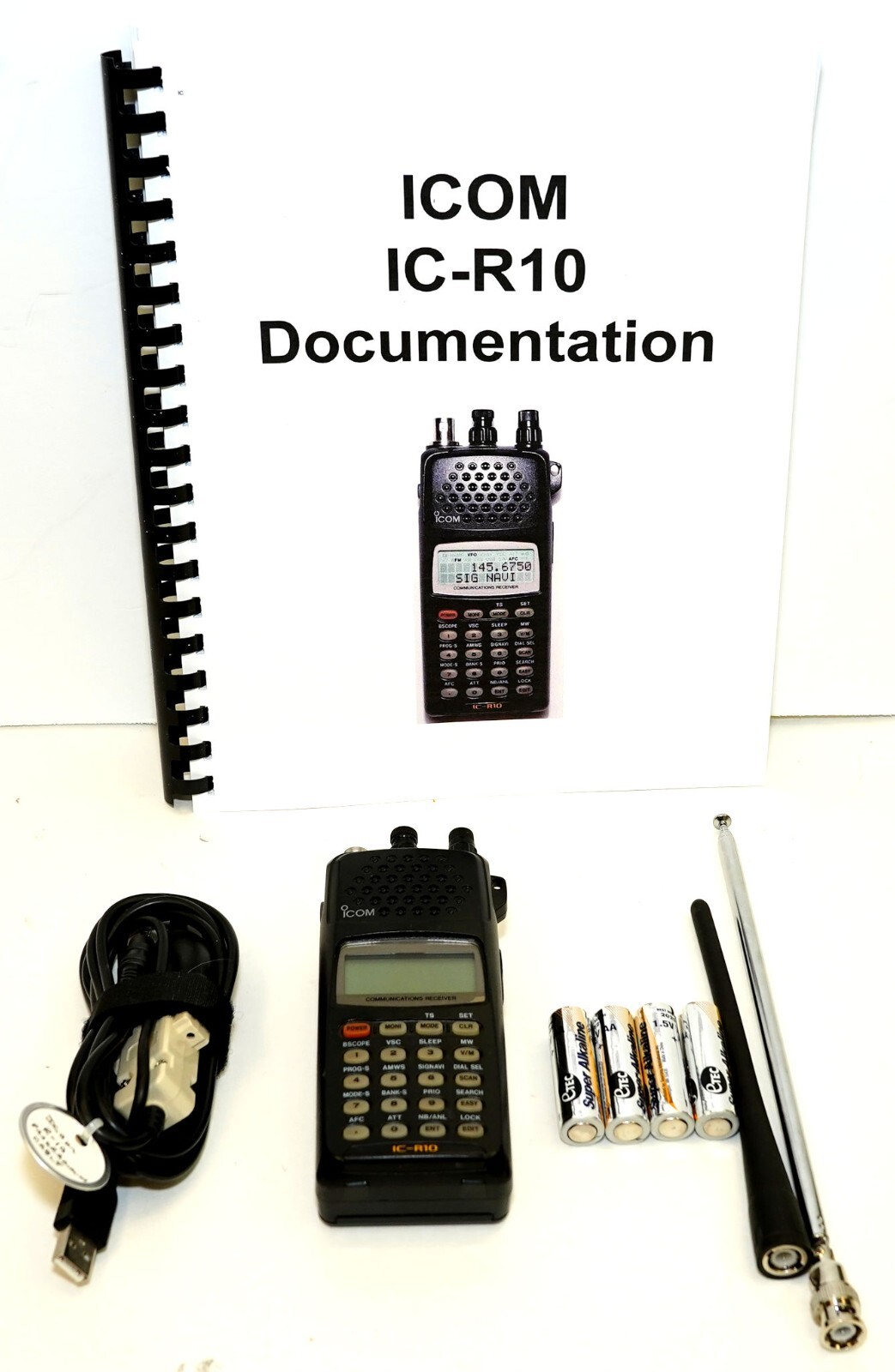 ICOM IC-R10 R10 SCANNER RECEIVER - .500 - 1300 MHz AM FM LSB USB CW ...
