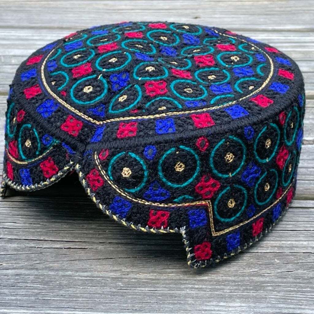 Sindhi Hat Men Round Front Cultural Cap Topi Traditional Pakistani Hat ...