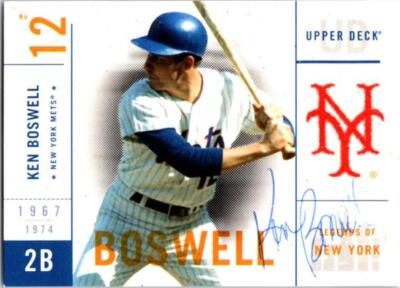 Ken Boswell autographed baseball card New York Mets 2001 Upper Deck ...