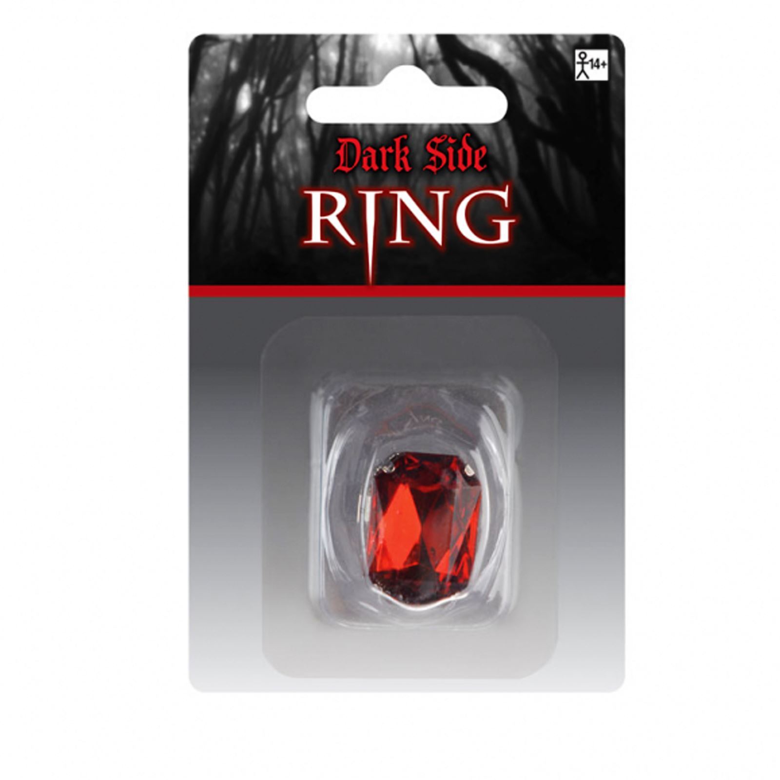 Adults Gothic Red Jewel Gem Ruby Vampire Dracula Silver Ring Jewellery ...