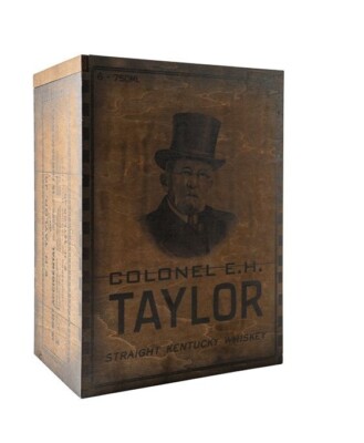 Colonel EH Taylor Wooden Box E. H. Taylor Bourbon Wood Advertising ...