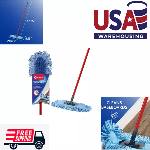 O-Cedar Microfiber Dust Mop for Hardwood Floors Baseboards - Easy ...
