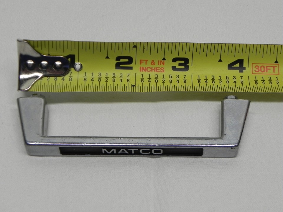 Vintage Matco Tool Box Drawer Handle w/Screws Chrome & Black 4'' Long x ...