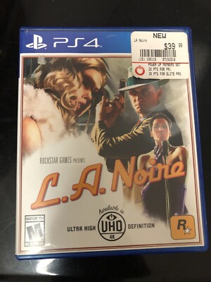 LA NOIRE L.A. PLAYSTATION 4 GAME PLAY STATION FOUR DISC CASE SONY PS4 ...