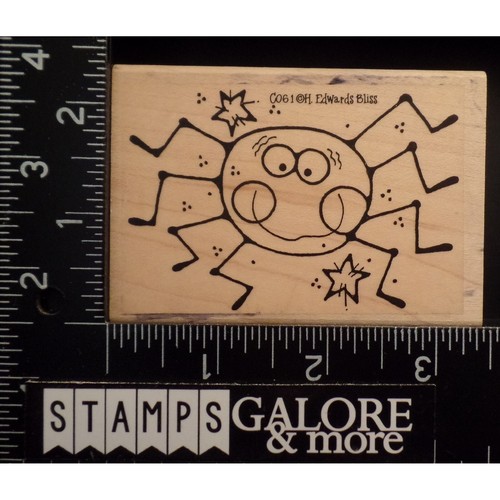 Whipper Snapper RUBBER STAMPS C061 SMILING HALLOWEEN SPIDERS & STARS ...