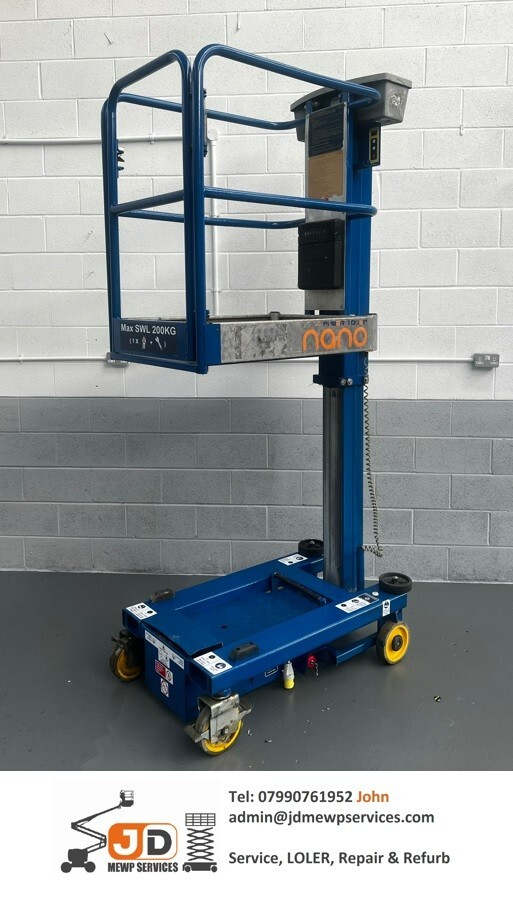 Nano Power Tower 4.5m electric mast boom powered access electric ...