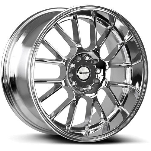 (Set of 4) Shift H28 Crank 18x8.5 5x100/5x4.5" +30mm Chrome Wheels Rims ...
