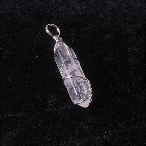 50pcs Wholesale Mixed Natural Stone Pillar Handmade Silver Iron Wire ...