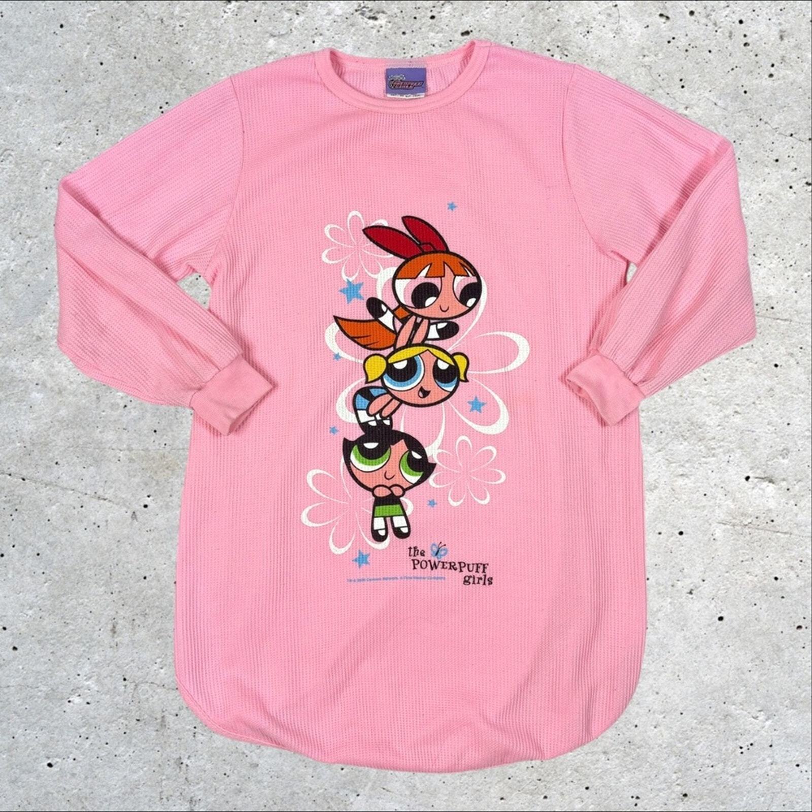 VTG 2000 Powerpuff Girls Cartoon Network pink thermal… - Gem