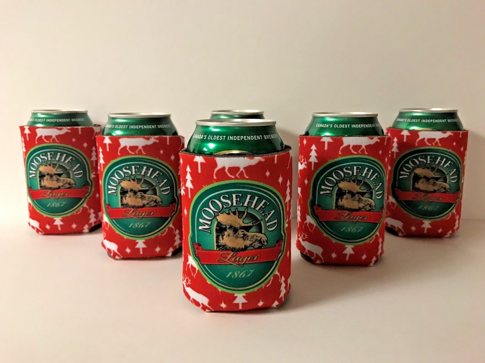 Moosehead Lager 12 oz Koozie Cooler Bottle / Can - Set of Six (6) - New ...