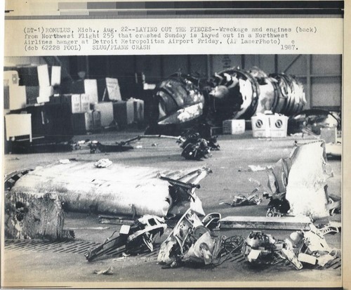 Wreckage and engines from Northwest Flight 255 crash News Photo | eBay