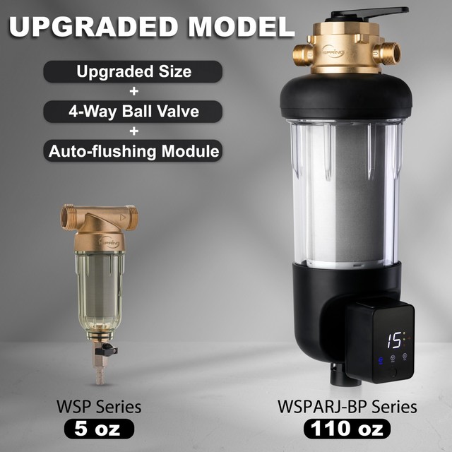 iSpring WSP50ARJ-BP Spin-Down Sediment Water Filter with Bypass Jumbo ...