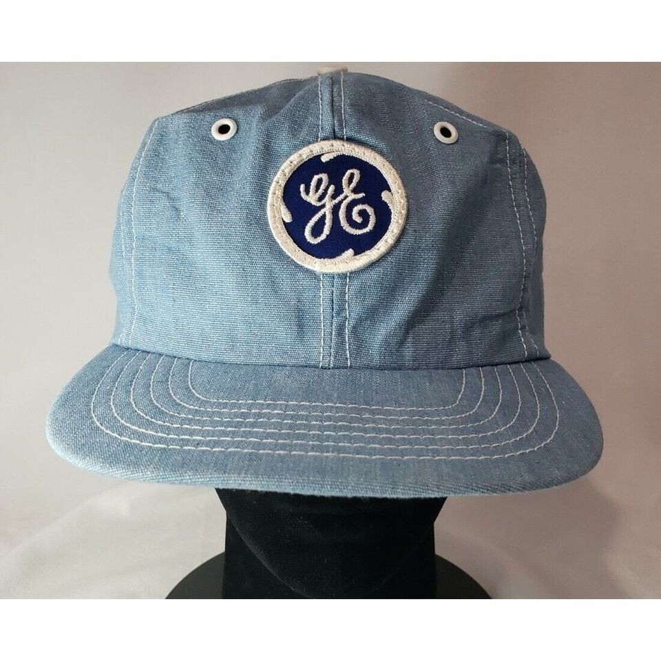GE General Electric Hat Denim Patch Snapback USA Hori… - Gem