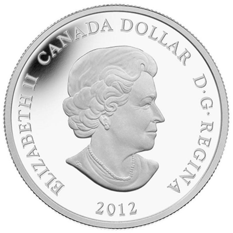 2012 Canada Two Loons 25th anniversary of Loonie - coloured silver ...
