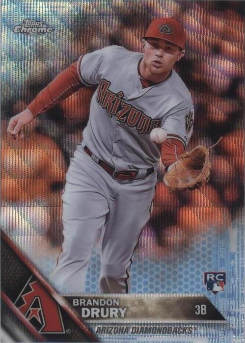 2016 Topps Chrome - Brandon Drury #19 Blue Wave Refractor /75 (RC) for ...