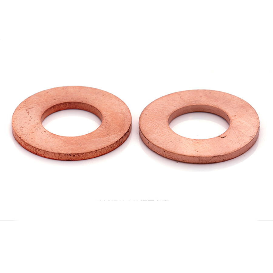 5/10/20pcs Solid Copper Sealing Gasket Flat Ring Seal Washers Thick 2mm ...