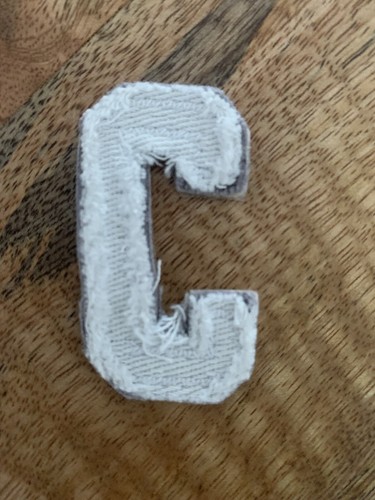 ALPHABET LETTER C EMBROIDERED APPLIQUÉ PATCH SEW IRON ON 5cm | eBay