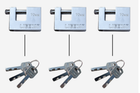 Shackle Shutter Heavy Duty 50/70/90mm Steel Container Padlock 4 Keys ...