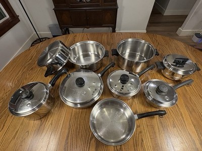 Vintage Saladmaster Cookware Set USA Made TP304 & 18-8 Stainless Steel ...